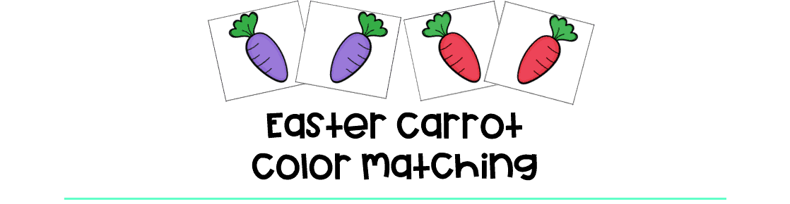 Easter Carrot Color Matching : FREE 12 Vibrant Colors for Toddlers ...