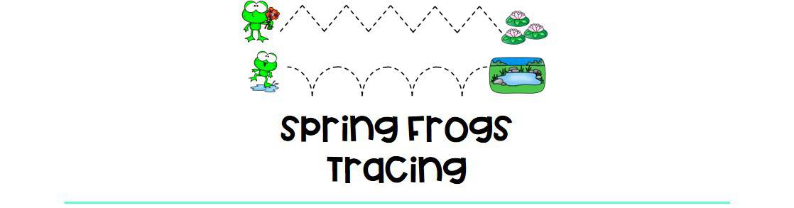 Spring Frogs Tracing Pages - FluffyTots
