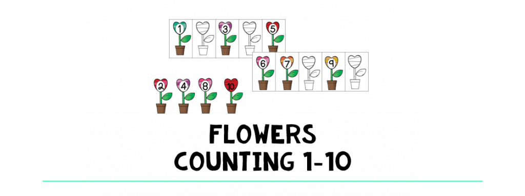 Flowers Counting : FREE Counting 1-10 - FluffyTots