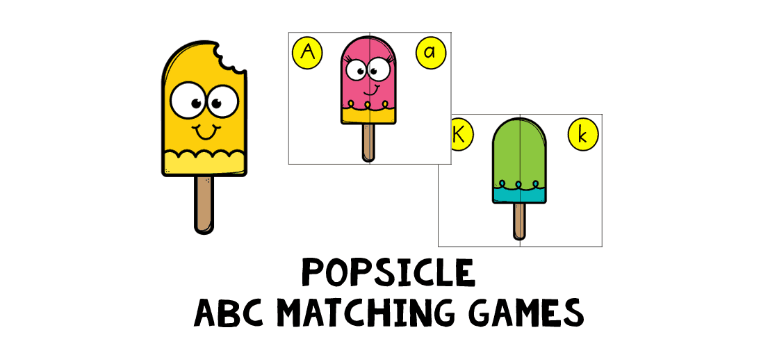 Popsicle Letter Activities - FluffyTots