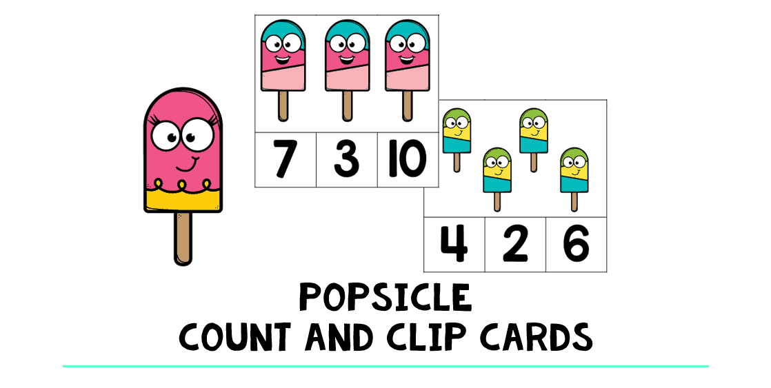 Popsicle Count and Clip Cards Counting 1-10 - FluffyTots