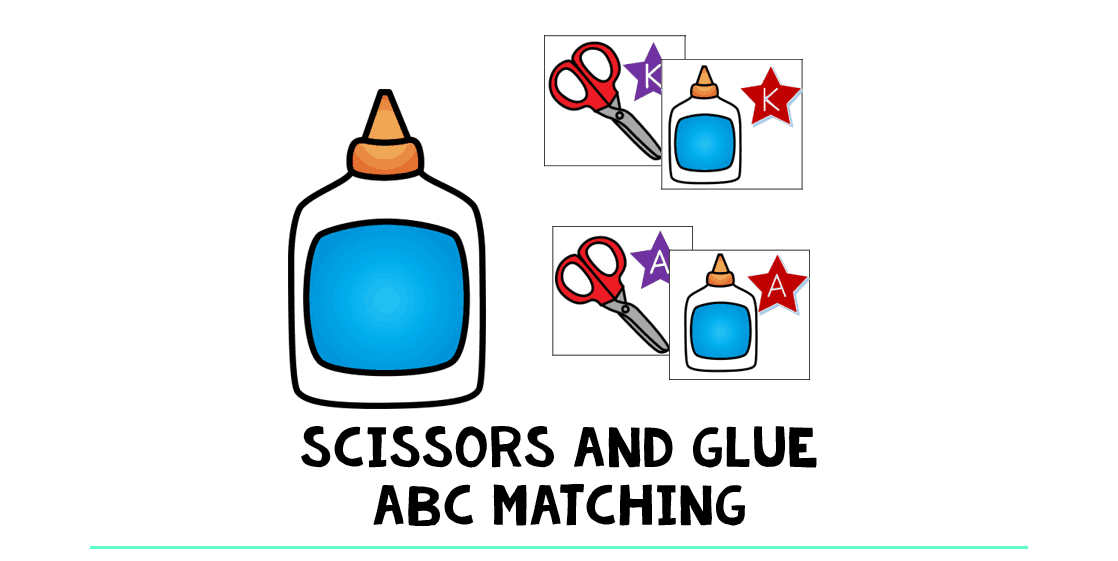 Scissors and Glue ABC Matching : FREE 26 Letters Matching - FluffyTots