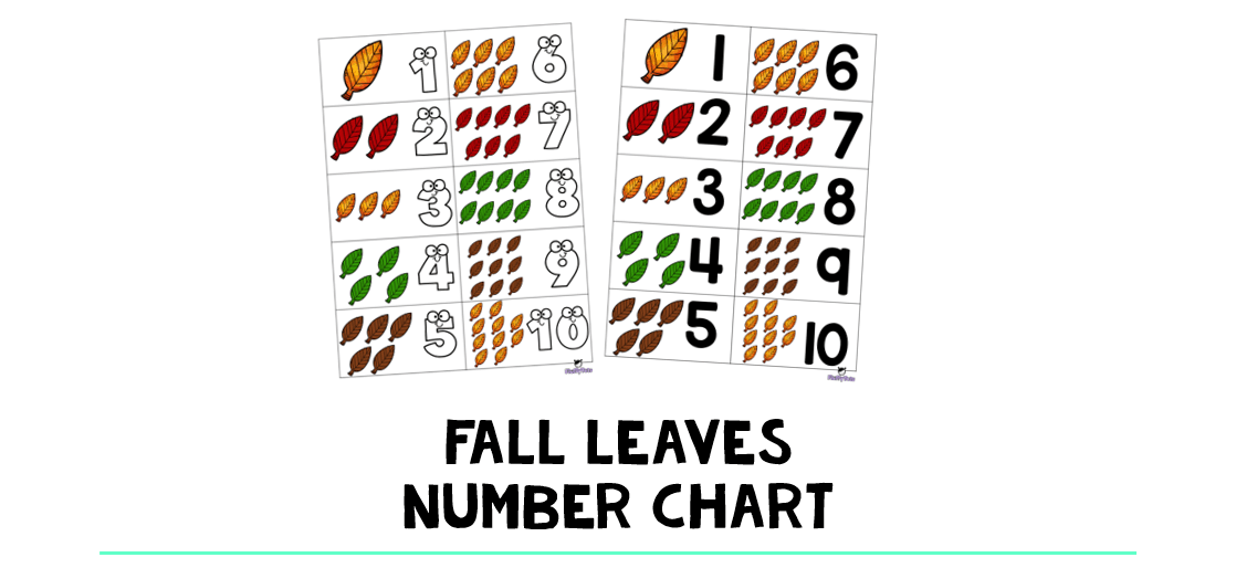 Fall Leaves Number Chart : FREE 2 Exciting Number Charts - FluffyTots