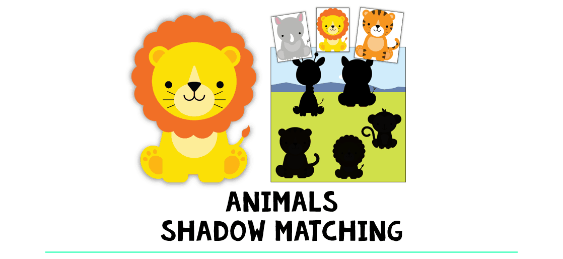 Animals Shadow Matching : FREE 5 Zoo Animals - FluffyTots