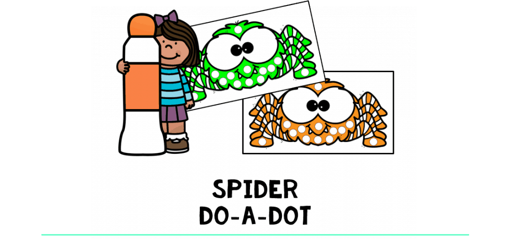 Spider Do-a-Dot Printables : FREE 2 Spiders - FluffyTots
