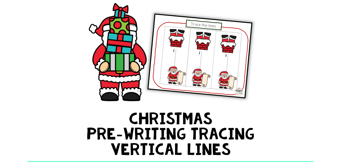 Christmas Pre-Writing Tracing Vertical Lines : Free 2 Pages of Pre ...