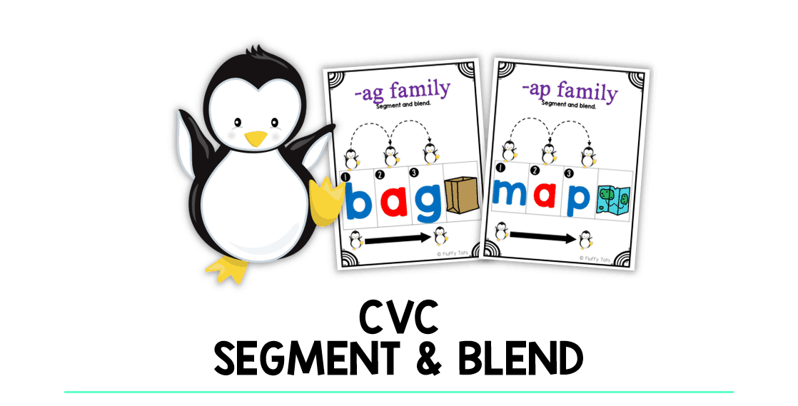 CVC Segment and Blend Activity : Easy 39 CVC Short-a Words - FluffyTots
