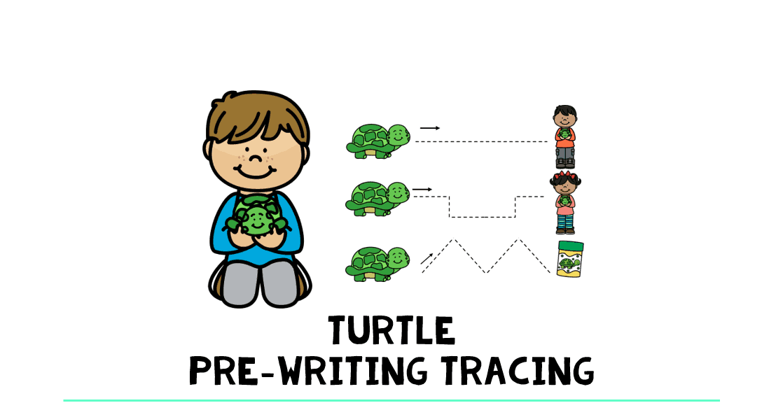 Ready to Use Turtle Tracing Pages for Preschool: FREE 10 Tracing Lines ...