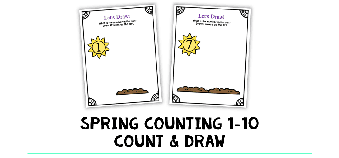 Spring Counting Count & Draw : Free Counting 1-10 Activity - FluffyTots