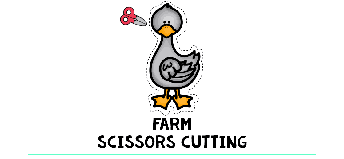 Farm Scissors Cutting Printable : FREE 2 Farm Animals - FluffyTots
