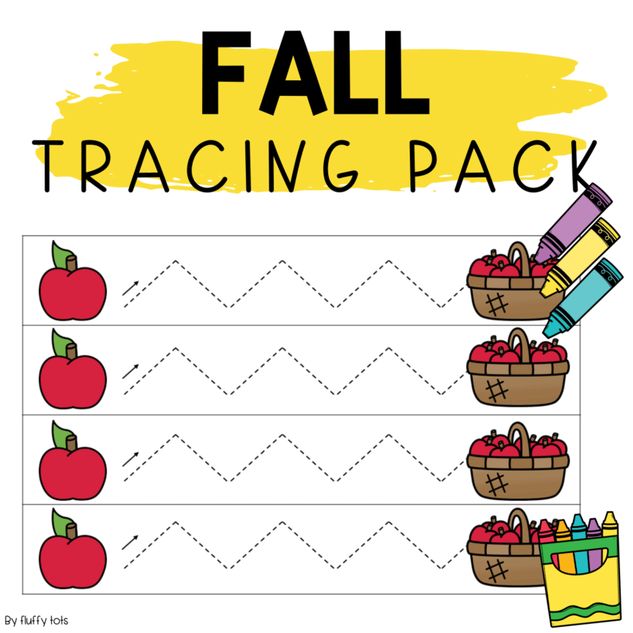 Fall Pre-Writing Tracing Pack : FREE 9 Pages of Pre-Writing Tracing ...